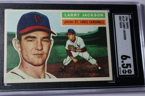 1956 Topps baseball card LARRY JACKSON #119 graded SGC 6.5 EXMT+ (HIGH ...