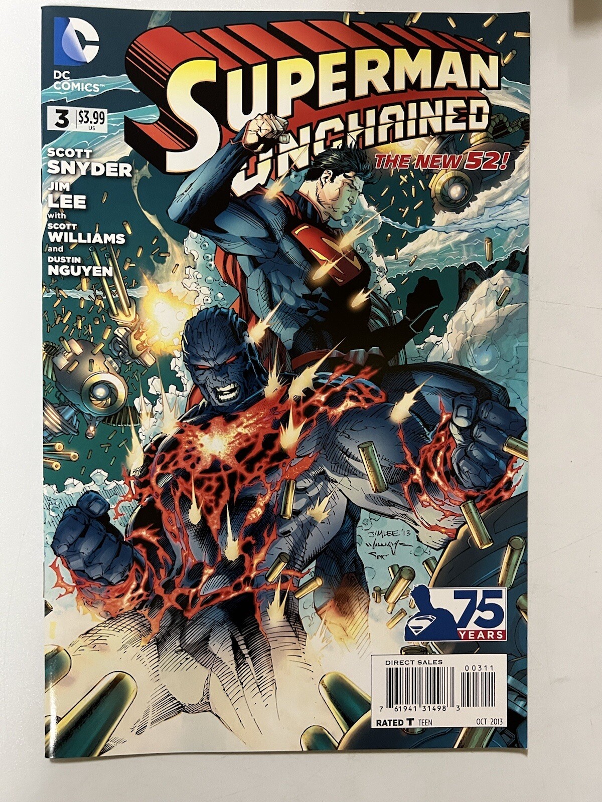 DC Comics Superman Unchained #3 New 52 NM Jim Lee Scott Snyder 2013 ...