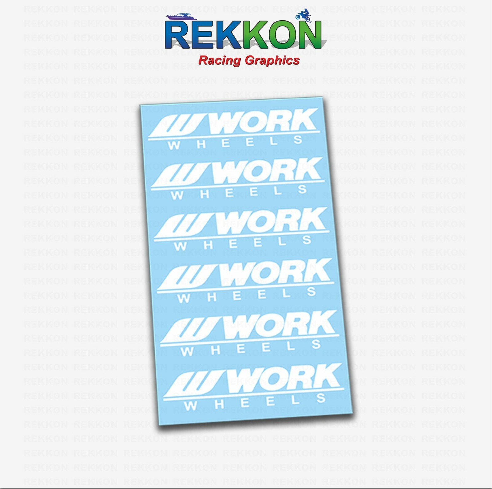 x6 3.5" 89mm Work Wheels Spoke Sticker Decal Alloy Rim Meister S1 kai ...