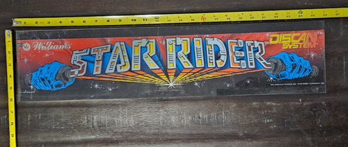 Super Rare Original 1983 Williams "STAR RIDER" Arcade Game Marquee ...