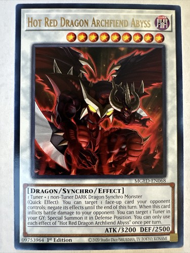 Yugioh! Hot Red Dragon Archfiend Abyss - MGED-EN068 - Rare - 1st ...