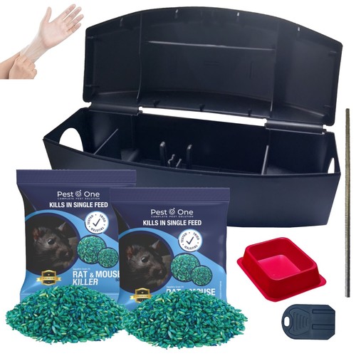 Professional Rodent Rat Box Station with StrongestAvailable Rat Wheat ...