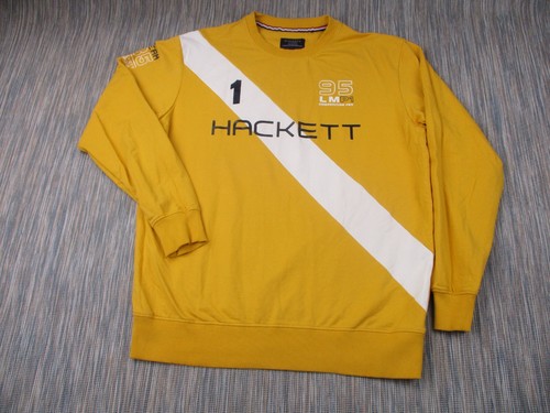Hackett Jumper Mens Extra Large Crew Neck Pullover Sweater Yellow LMP1 ...
