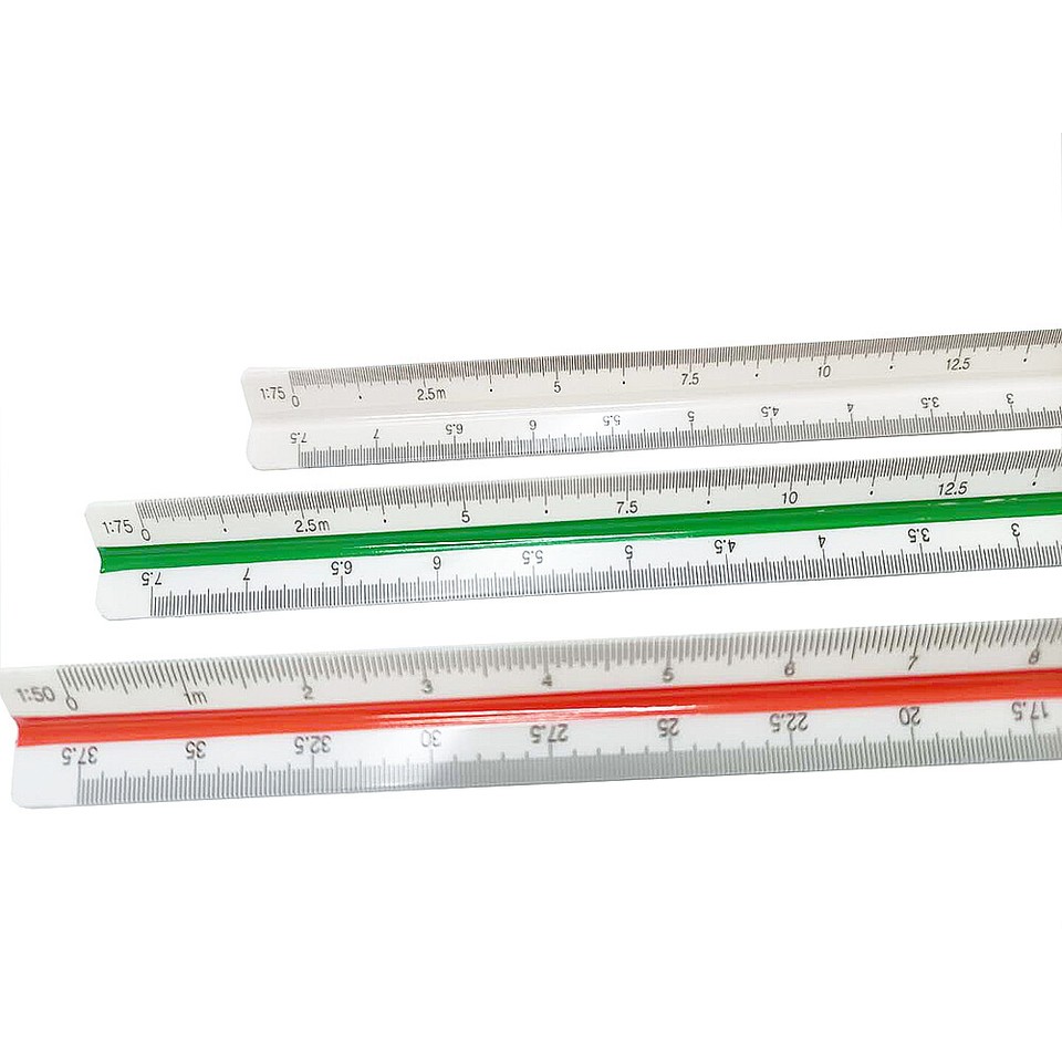 Metric Engineer Scale Ruler 30cm Triangular Triangle Drafting Ruler ...