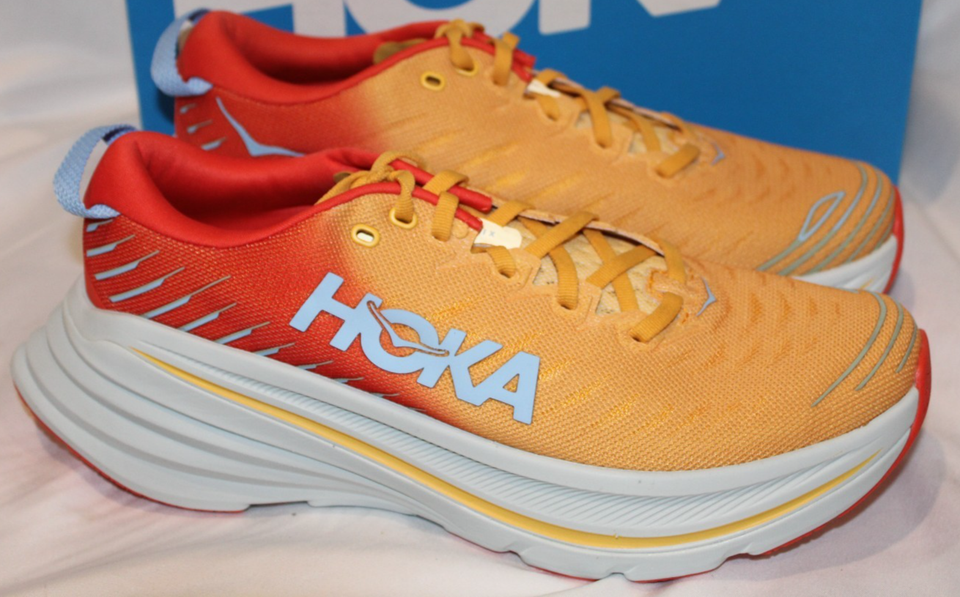 NIB Hoka One One Men's Bondi X Running Athletic Sneakers FAYN ORANGE SZ ...