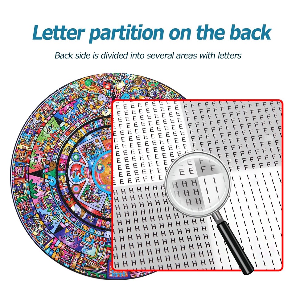 Bgraamiens Puzzle-Aztec Totem-1000 Pieces Round Puzzle Color Challenge ...