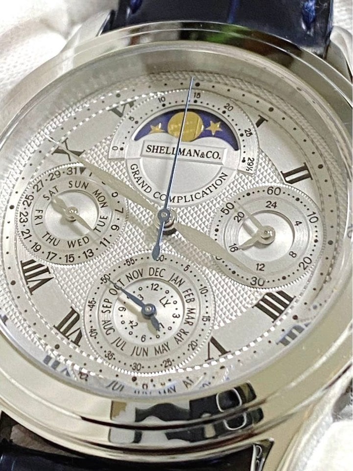 Shellman Grand Complication Classic 6771-H32167 Moon Phase Watch Quartz ...