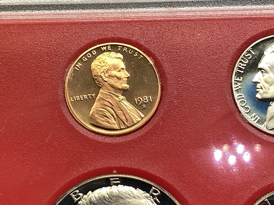 1981-S Proof Set Type 2 Clear “S” (All Six Coins Bulbous Serif S ...