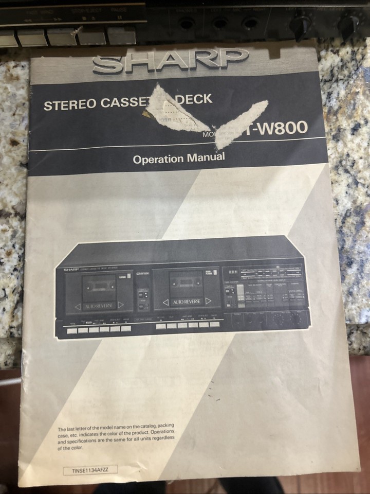 Vintage SHARP RT-W800 Stereo DUAL Cassette Deck Dubbing Dolby Record | eBay