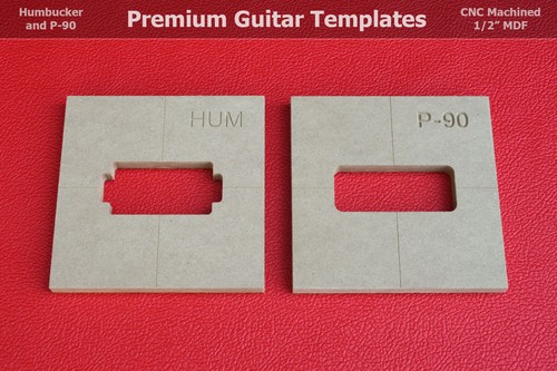 Humbucker and P-90 Pickup Router Template Combo Pack PAF CNC 1/2" MDF 0 ...