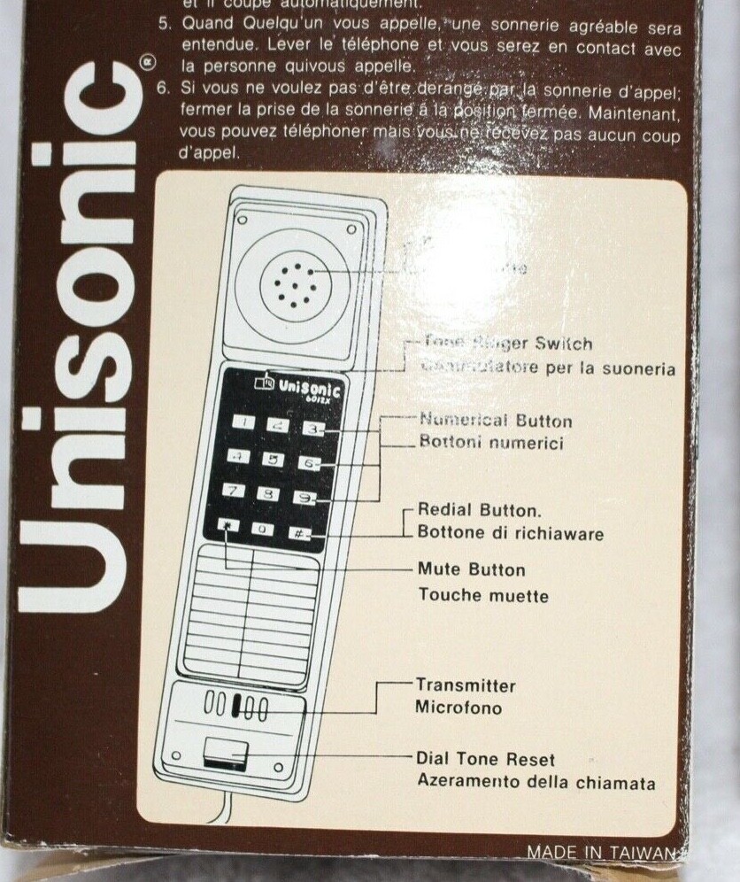 NIB Unisonic Phone w/Wall Mount - Model 6000X/6012X | eBay