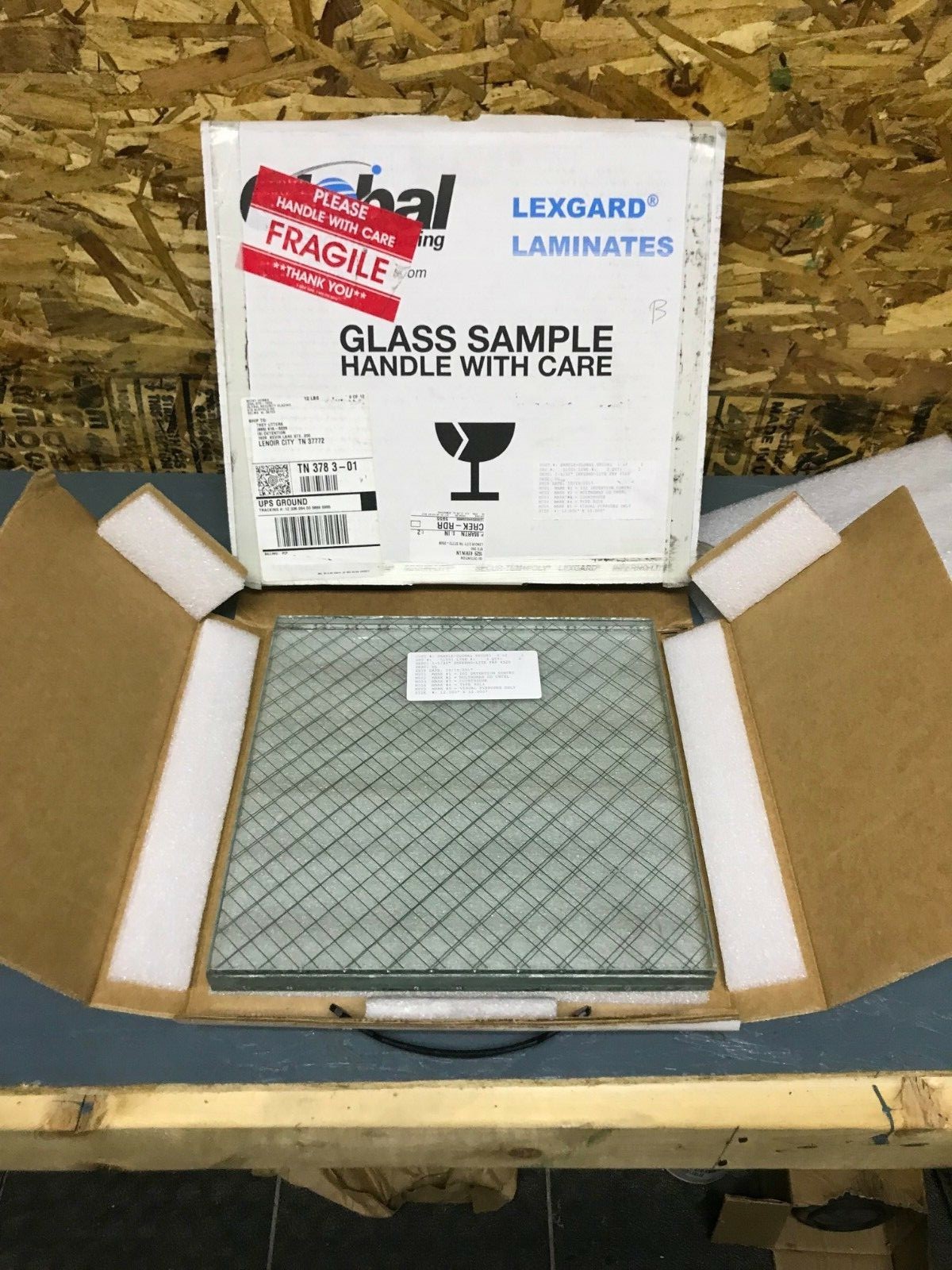 Lexgard glass Sample 12''x12''X1-1/32'' INFERNO-LITE FRP 4520 | eBay