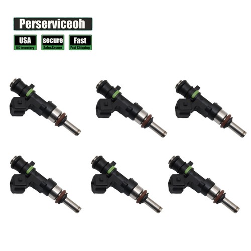 New 6x Fuel Injectors For 0280158123 590cc 56lb Long Nozzle EV14 6-Hole ...