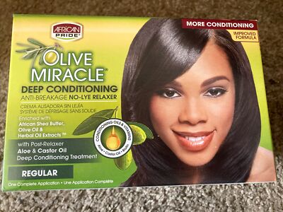 Olive Miracle Deep Conditioning Anti-Breakage No-LYE RELAXER w Aloe ...