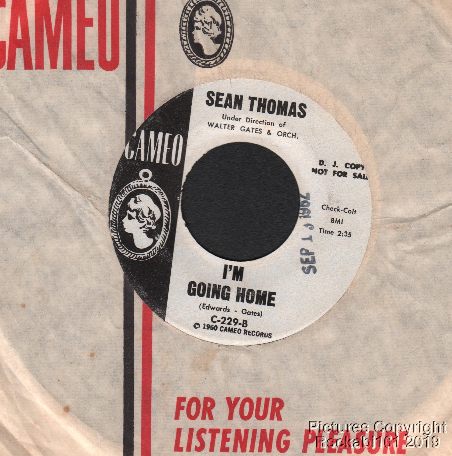 Hear 1962 Sean Thomas Teen DJ 45 I'm Going home / I Just Don't Love You ...