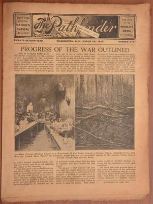 WWI 3/20 1915 The Pathfinder Newspaper Washington DC Underground School ...