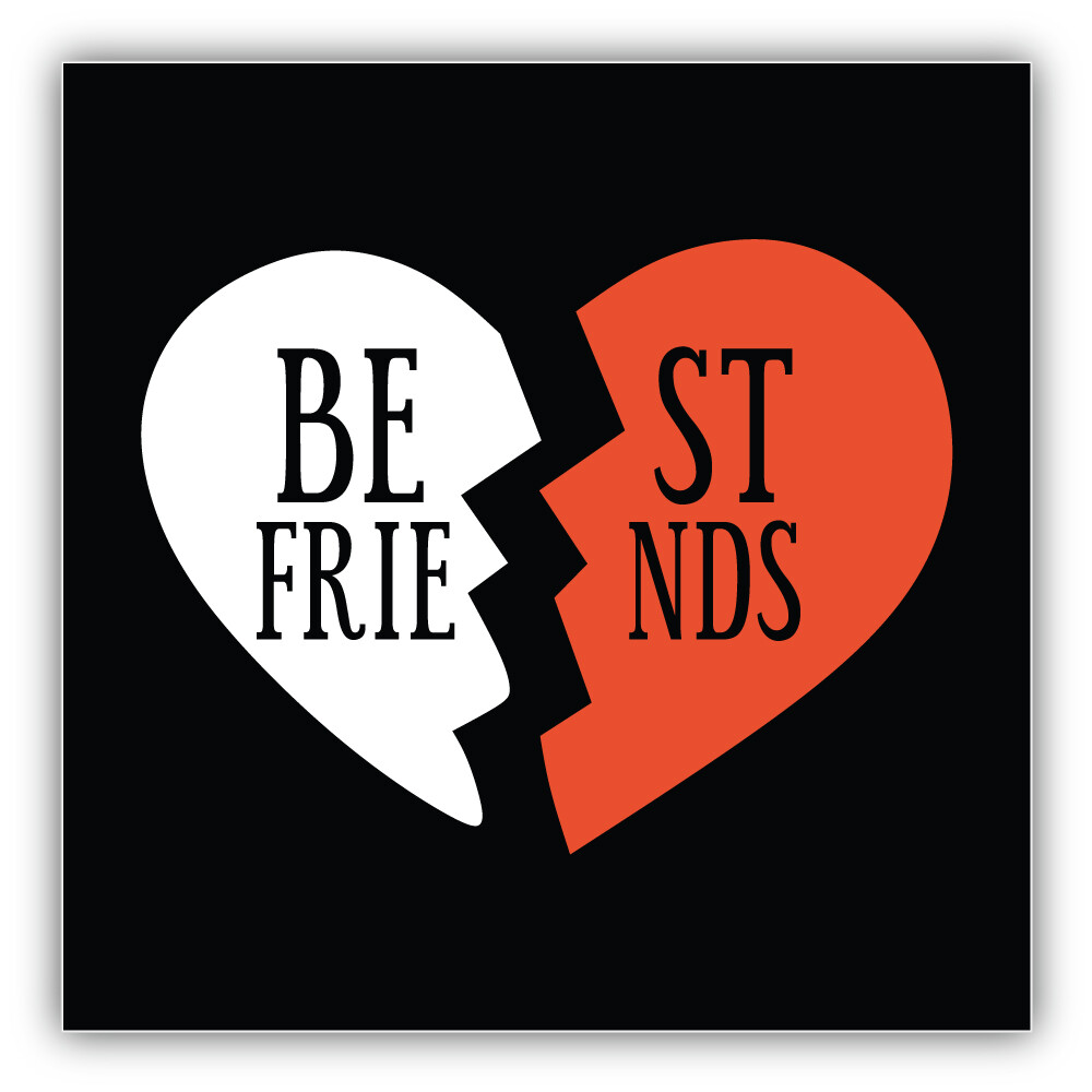 Best Friends Broken Heart Slogan Vinyl Sticker Bumper Decal | eBay
