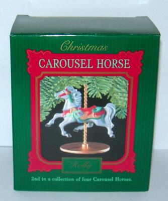 HALLMARK CHRISTMAS CAROUSEL HORSE "HOLLY" NEW OLD STOCK | eBay