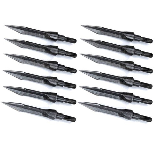 12Pcs Awl Traditional classical Broadheads Hunting arrow Tips 125 grain ...