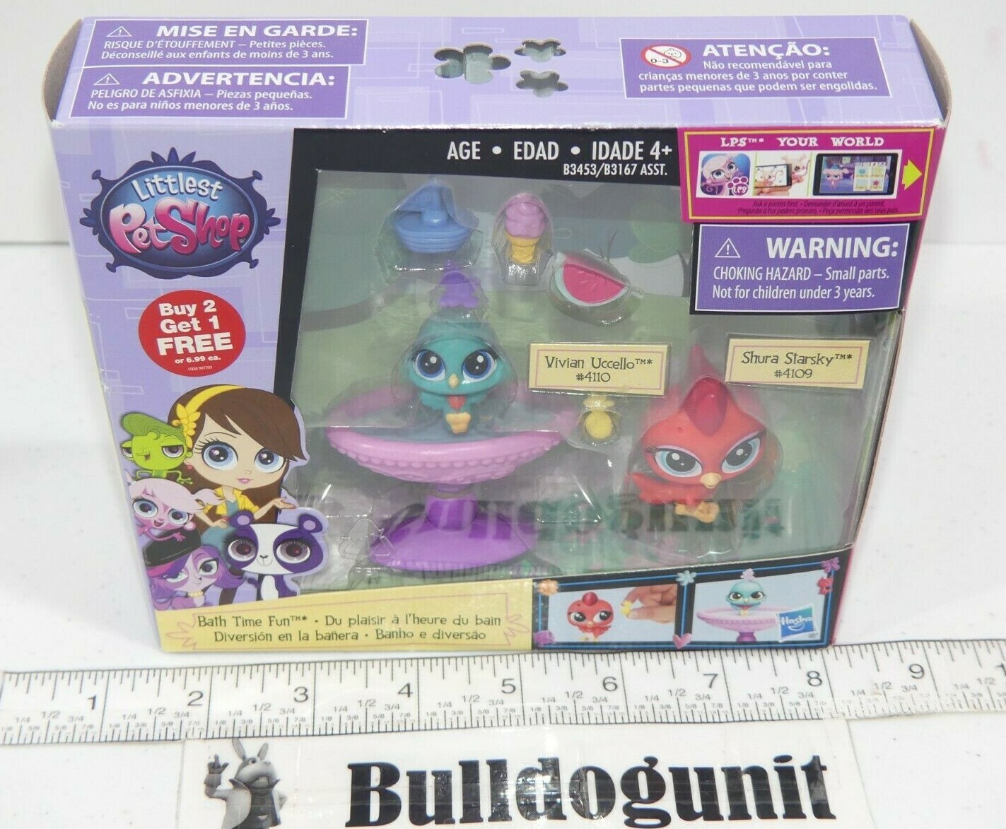 Littlest Pet Shop Bath Time Fun Sets Alda 4107 Manny 4108 Shura 4109 ...