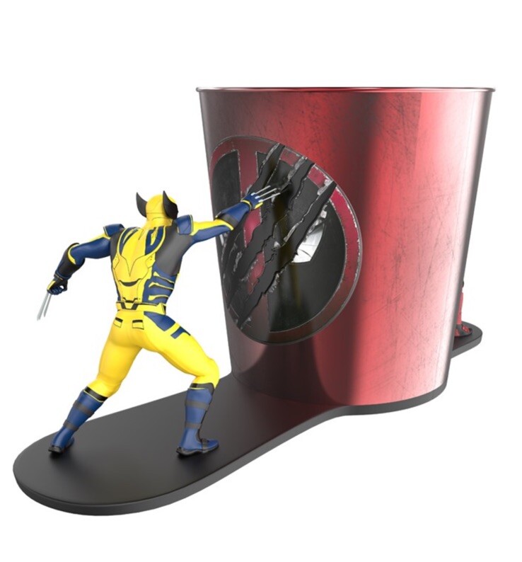 Deadpool & Wolverine 130oz Popcorn Tin With Characters Cinemark Limited ...