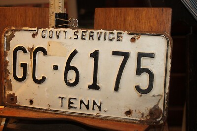 1960 Tennessee License Plate Govt. Service GC-6175 | eBay