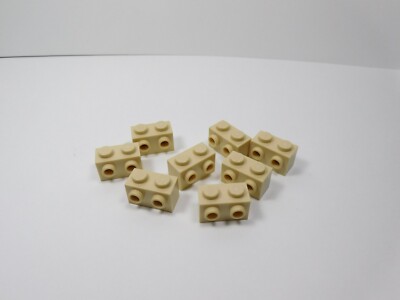 LEGO 8 Tan 1x2 Modified Bricks w/ Sides Studs G7 | eBay