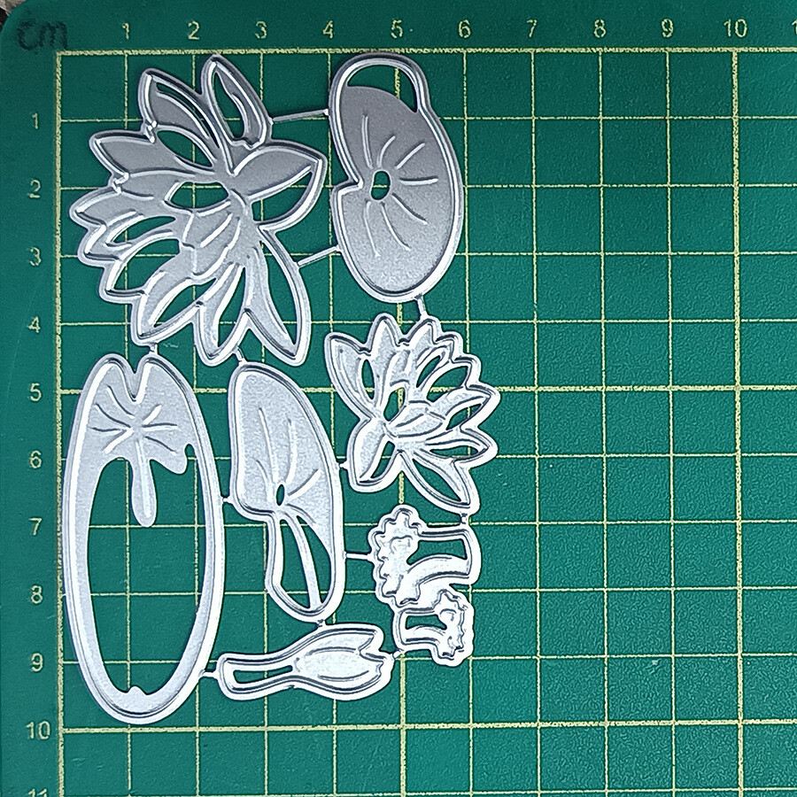 Lotus Flowers Metal Cutting Dies Scrapbooking Paper Card Embossing ...