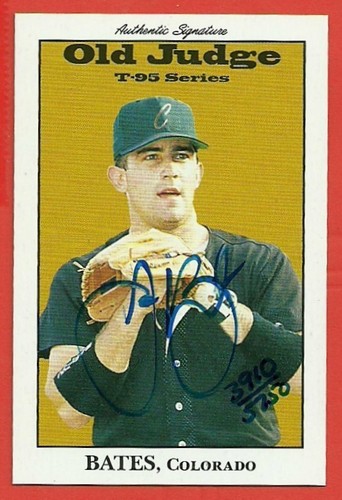 JASON BATES - 1995 Signature Rookies Old Judge Signatures #5 Autograph ...