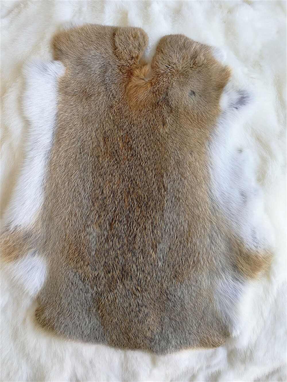 Rabbit Fur Pelt Natural Assorted Earth Tones Fur Skin Tanned Hides 9 ...
