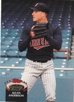 FREE SHIPPING-MINT-1992 Topps Stadium Club Allan Anderson #204 PLUS ...
