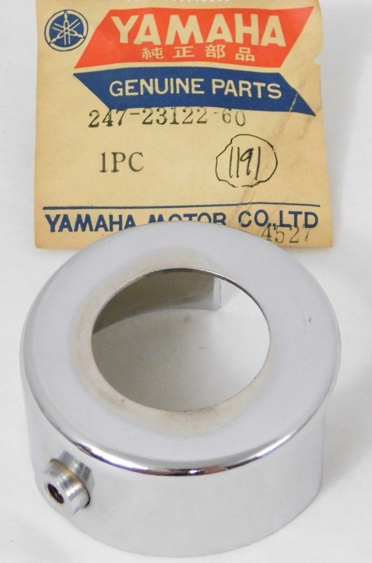 1 NOS 1969-1970 Yamaha DS6 Chrome Front Fork Upper Cover 1 OEM 247 ...