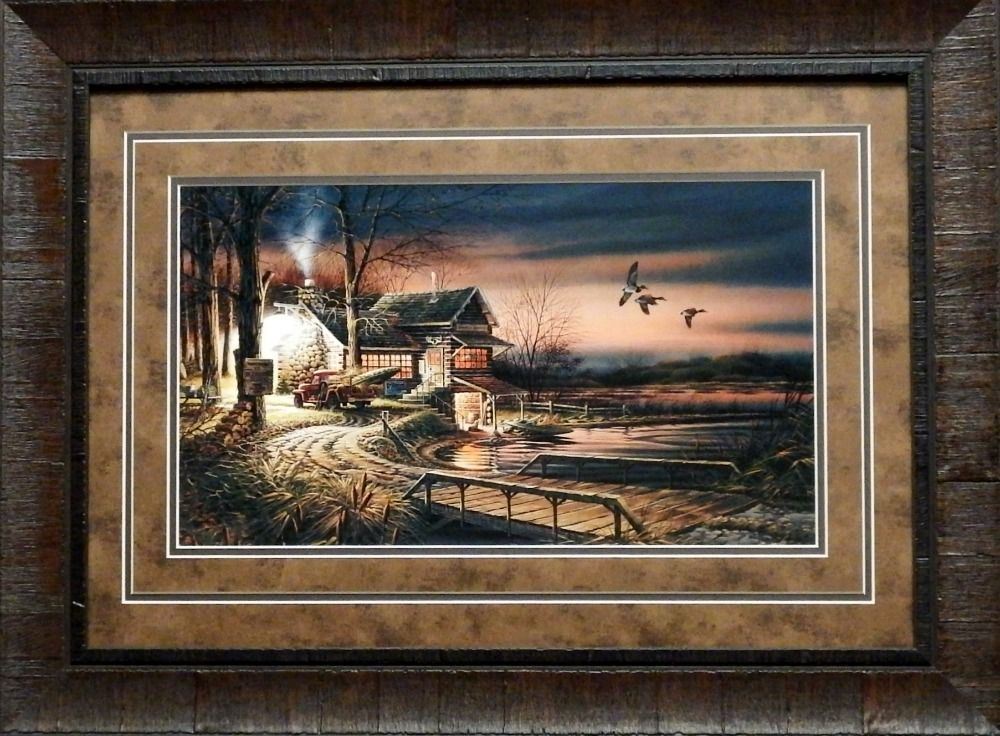 Terry Redlin Hunters Haven Duck Waterfowl Hunting Print-Framed | eBay