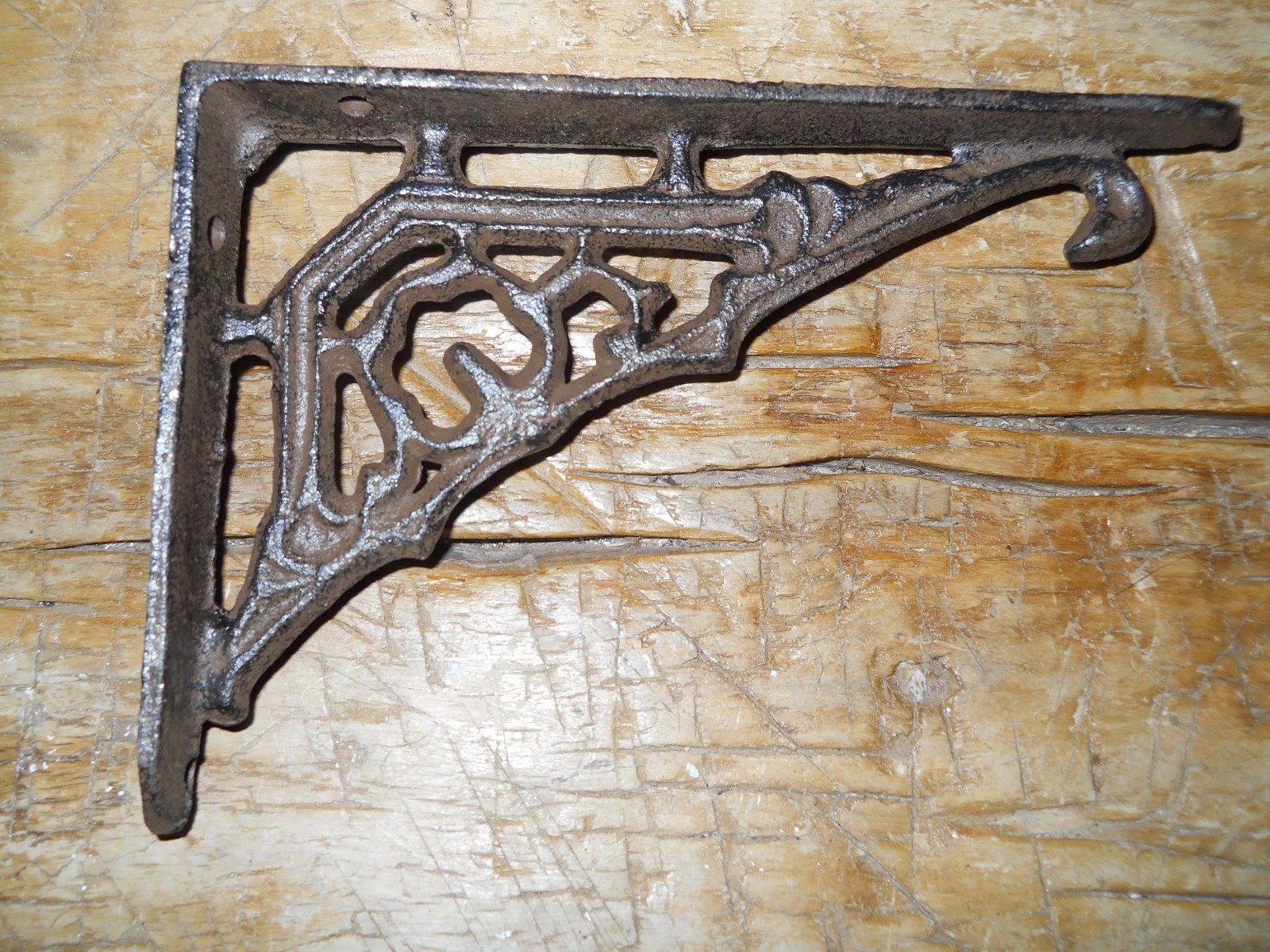 2 Cast Iron Antique Style Art Deco Brackets, Garden Braces Shelf ...