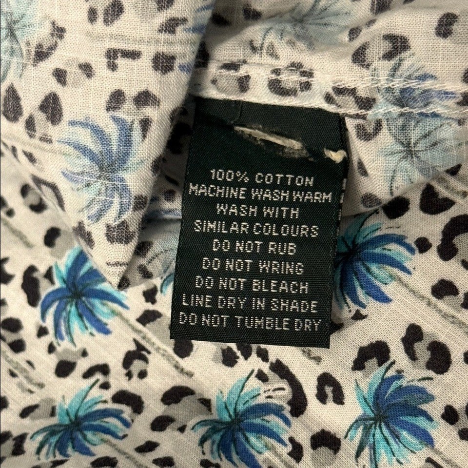 Rodd & Gunn Men's Short Sleeve Button Down Cotton Palm Trees Blue/Wht ...