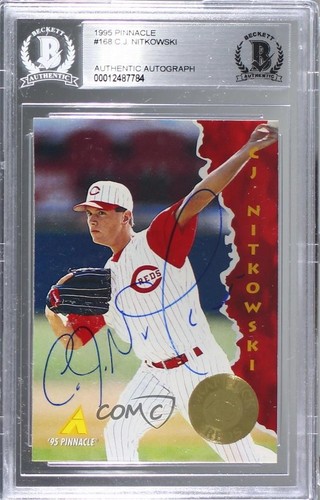 BAS 1995 Pinnacle CJ Nitkowski #168 Authentic Auto Rookie RC | eBay