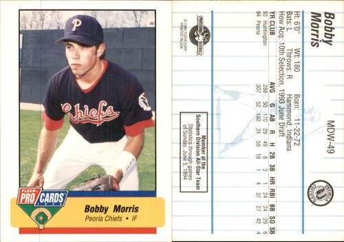 Bobby Morris 1994 Fleer ProCards Midwest League All-Stars #MDW-49 RC ...