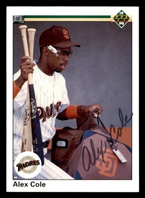 1990 Upper Deck Baseball #751 Alex Cole Signed Auto (no COA) | eBay