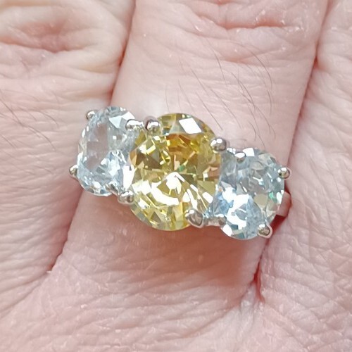 NEW! QVC Nolan Miller Sizes 7 & 8 Canary Yellow Austrian Crystal ...