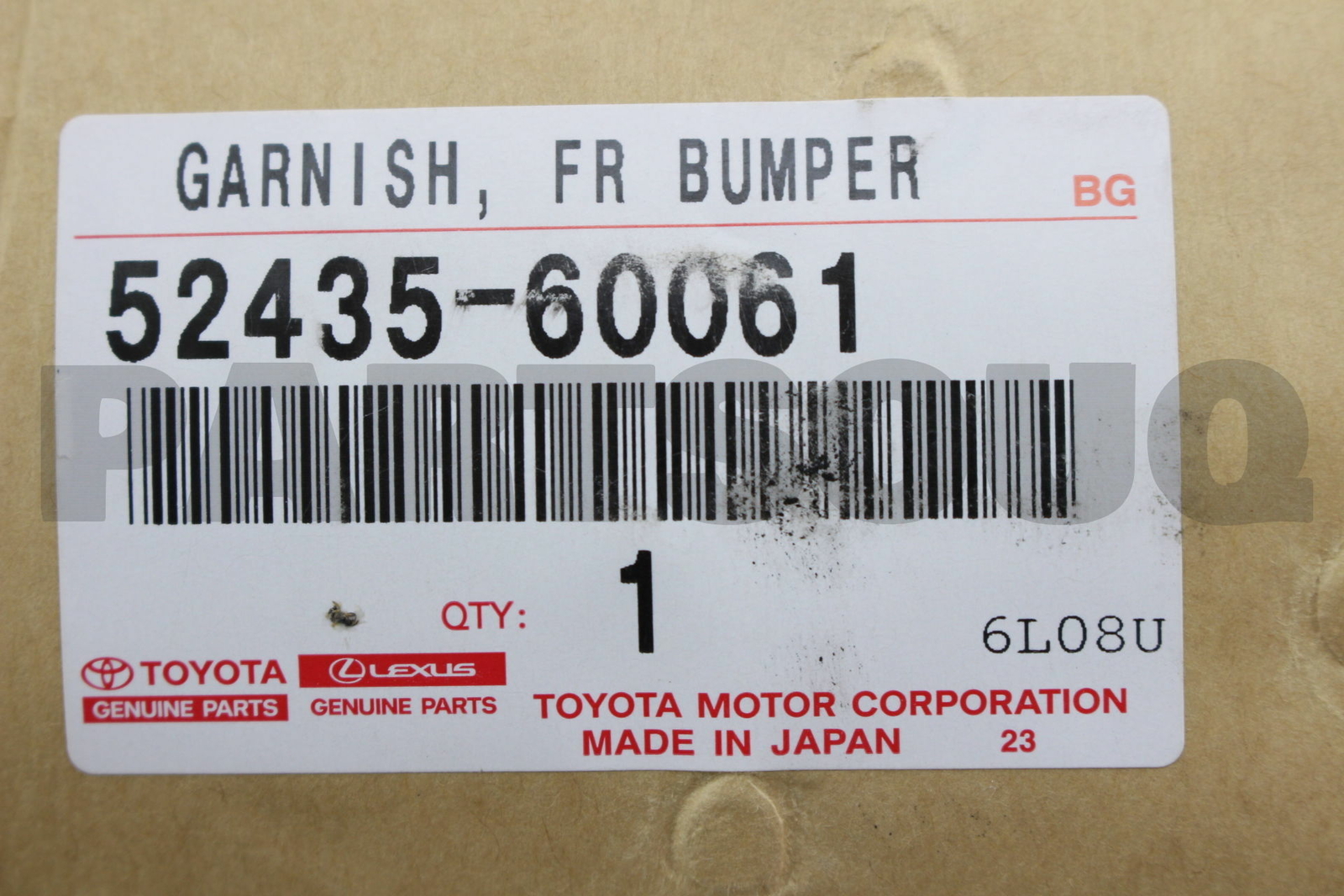 5243560061 Genuine Toyota GARNISH, FRONT BUMPER GUARD 52435-60061 | eBay