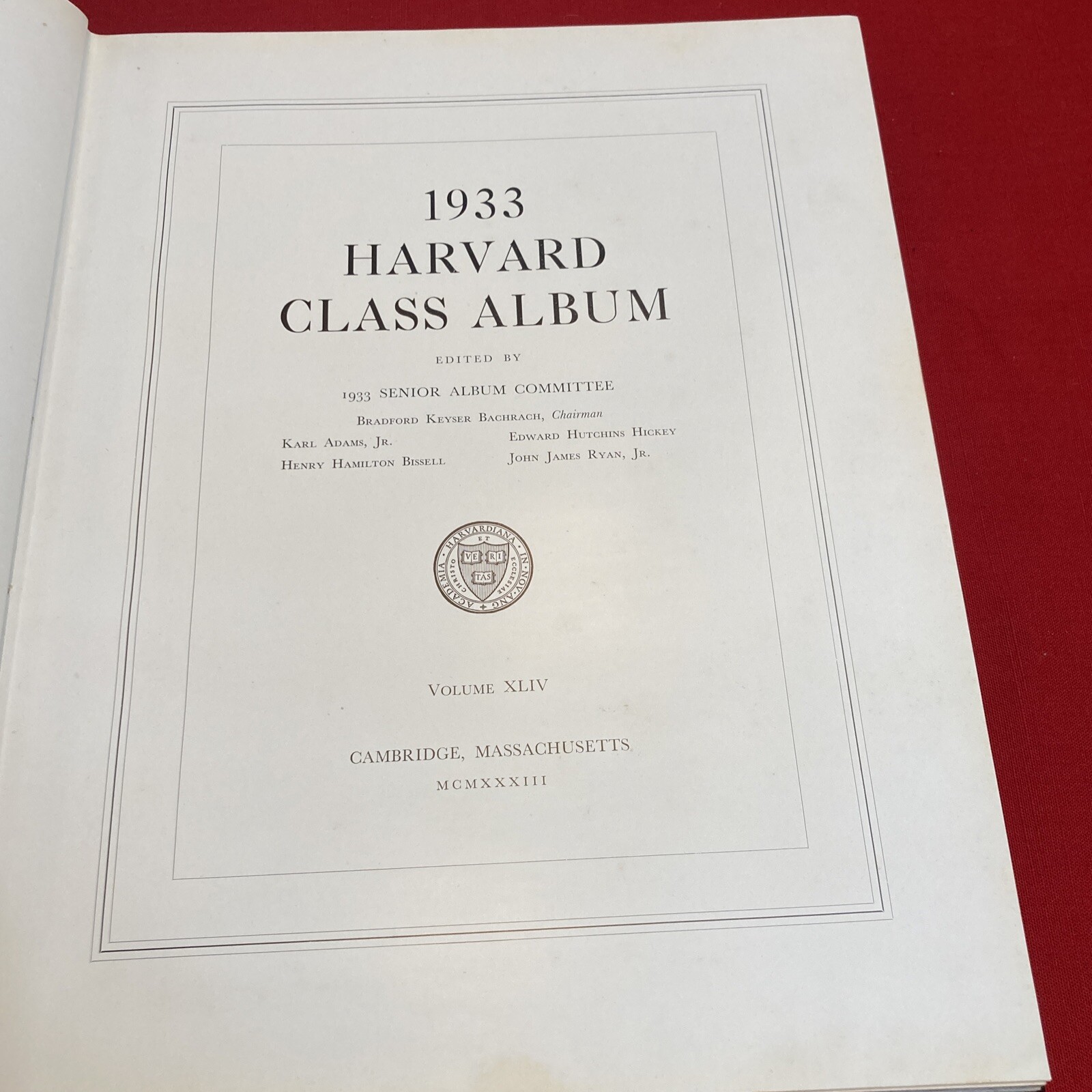 Harvard Class Album 1933 Yearbook. Large book. | eBay