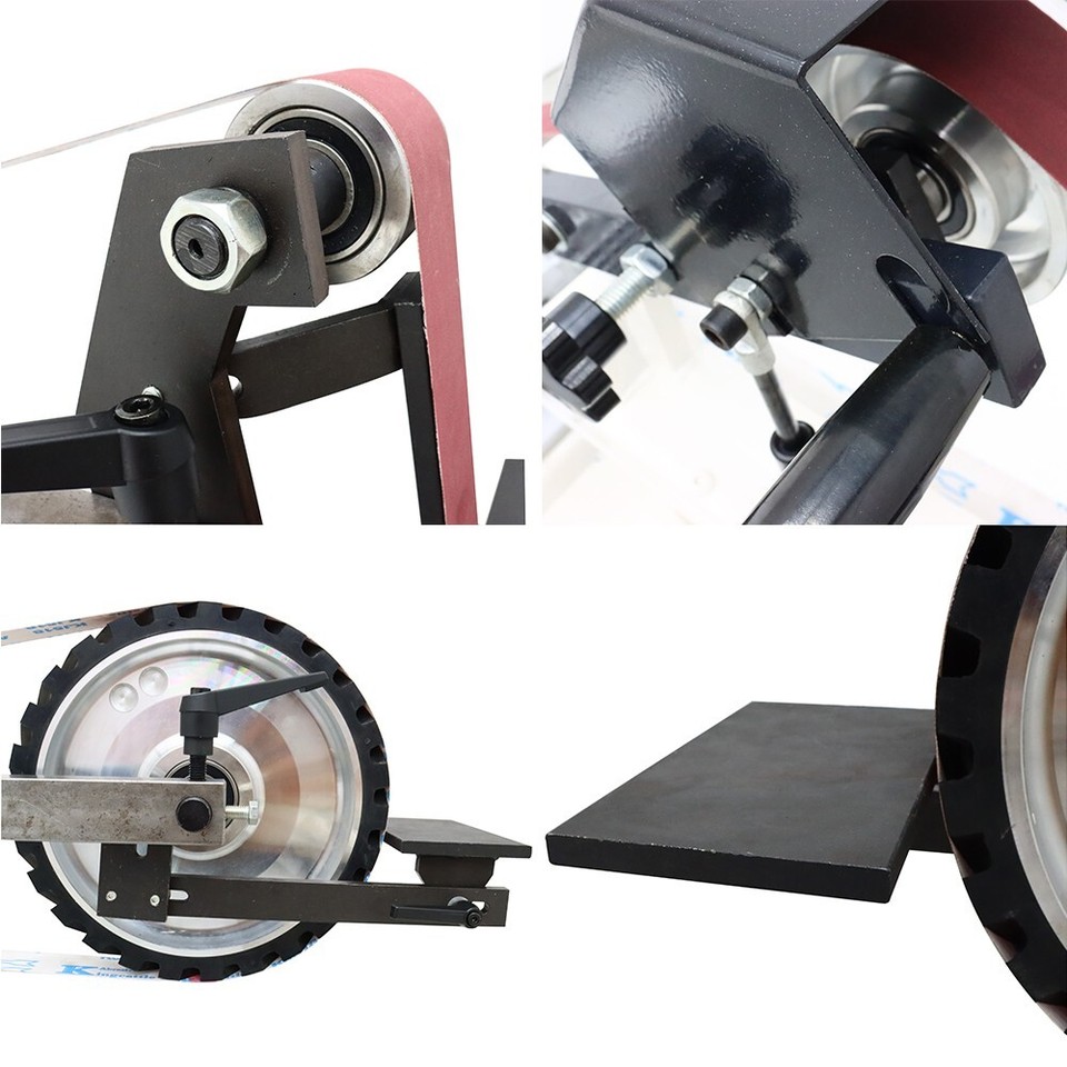 72-82" Belt Sander with 3 Grinding Wheel Variable Speed Control Arc ...