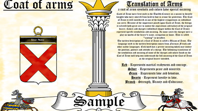 Laaland-Londeau COAT OF ARMS HERALDRY BLAZONRY PRINT | eBay