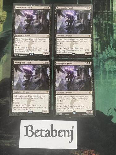 4x MTG Necropolis Fiend Khans of Tarkir (Playset) | eBay