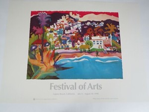 art poster print lithograph Agnes Copeland Laguna Beach Festival of ...