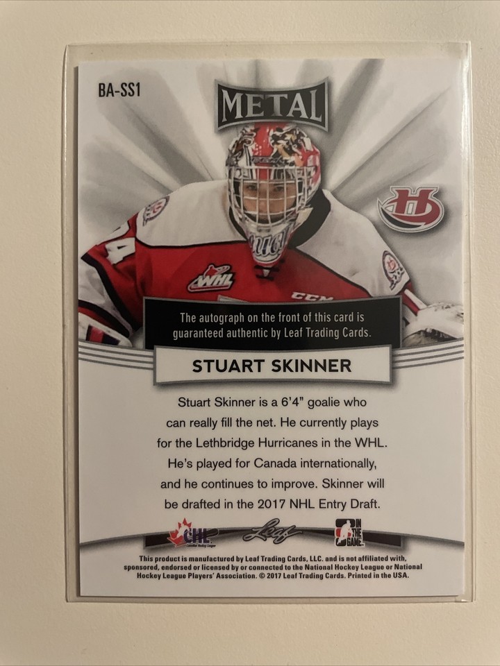 2017 Leaf Metal Stuart Skinner Prospect Autograph #BA-SS1 | eBay