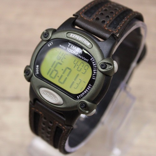 Vintage Timex Expedition Digital Watch Mens Bronze Tone Casual Outdoor ...
