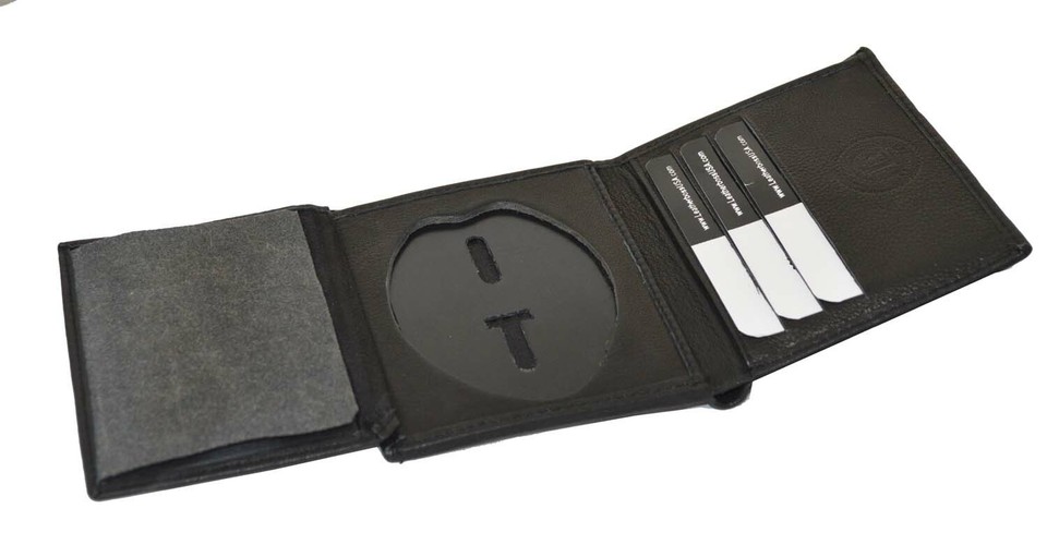 Bi-Fold Badge Holder Wallet, Shield Badge Style with Card Flap by ...