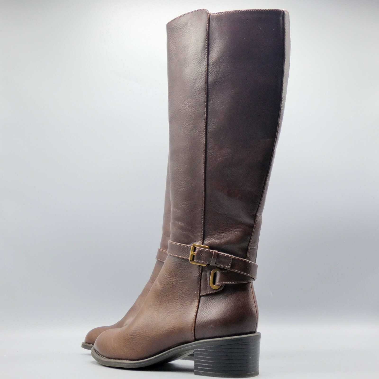 Chaps Rhiannan Women's Brown Tall Knee High Riding Harness Winter Boots ...