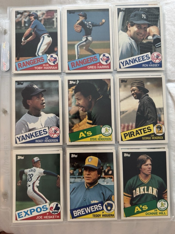 1985 Topps Traded Series Baseball Card COMPLETE Set 1-T through 132-T ...